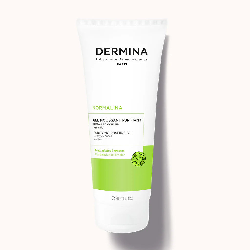DERMINA Gel Moussant Purifiant 200ml Nettoyant Visage Peaux Mixtes ...