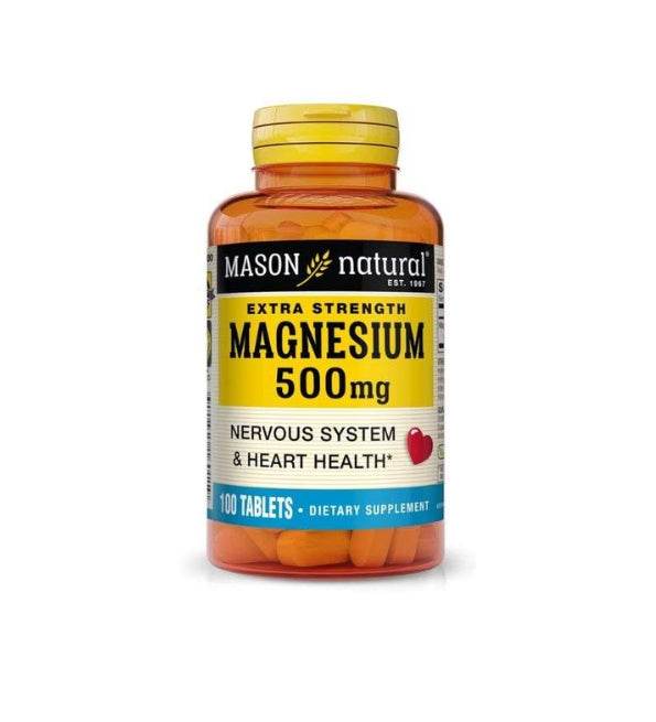 Mason Natural Magnesium 500mg 100 Tablets | Nova Para