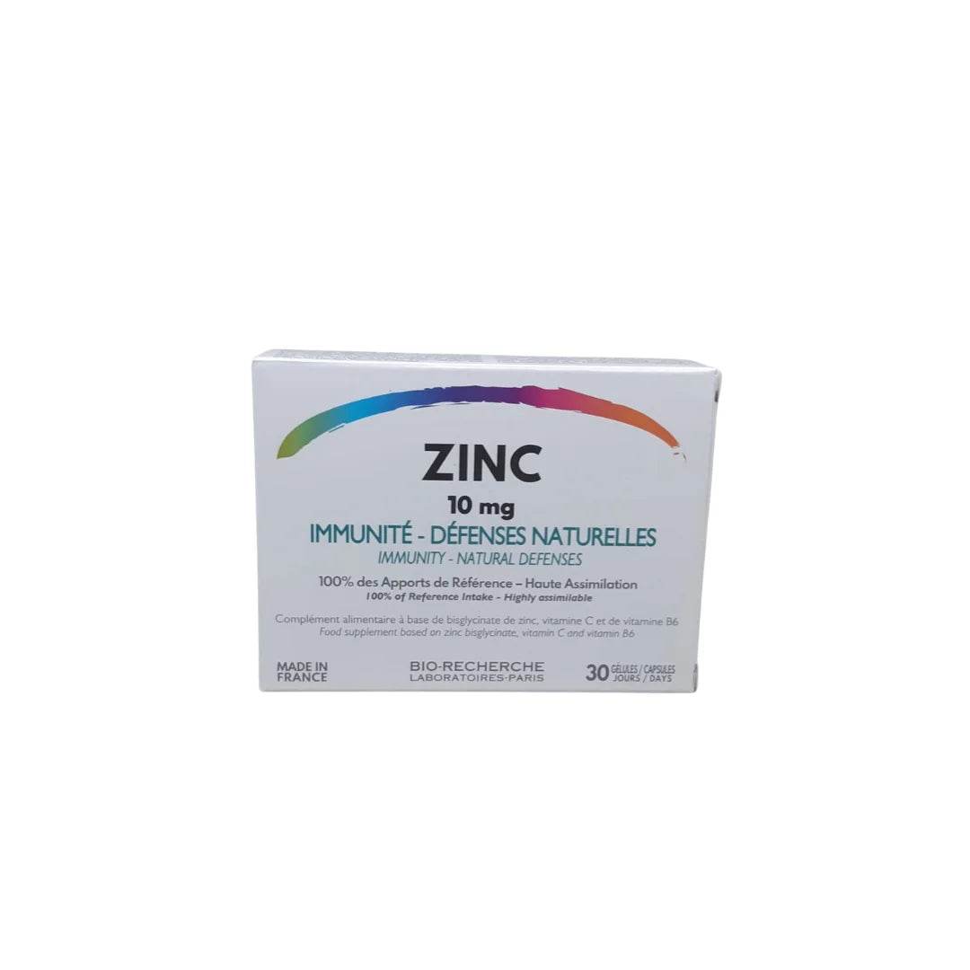 BIO RECHERCHE Zinc 10mg 30 Gélules - Immunité Peau Antioxydant | Nova ...
