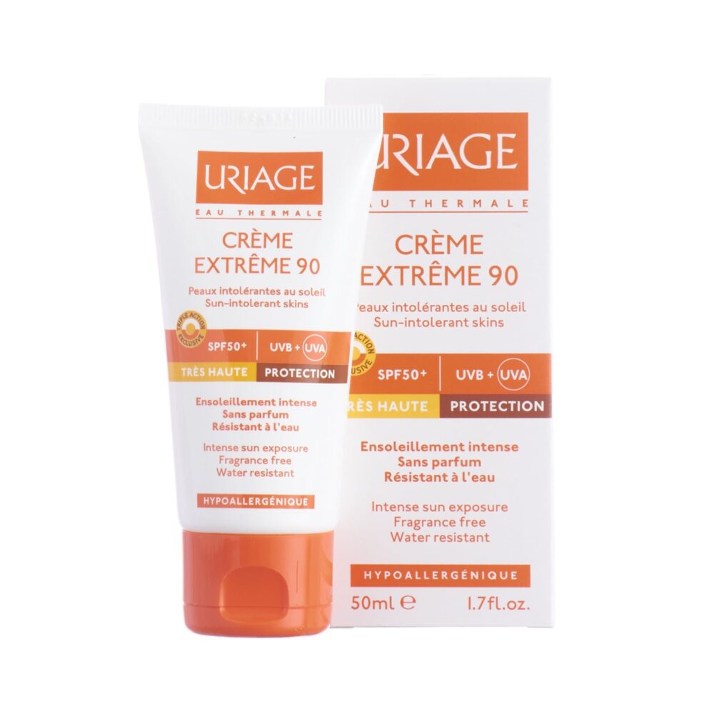 Uriage Ecran Total IP 90 50ml - Crème Solaire Visage Hypoallergénique ...